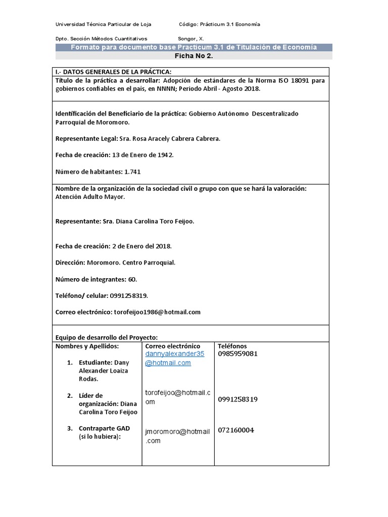 Ficha 2 (1) PRACTICUM 3.1 DANY LOAIZA | PDF | Planificación | Análisis FODA