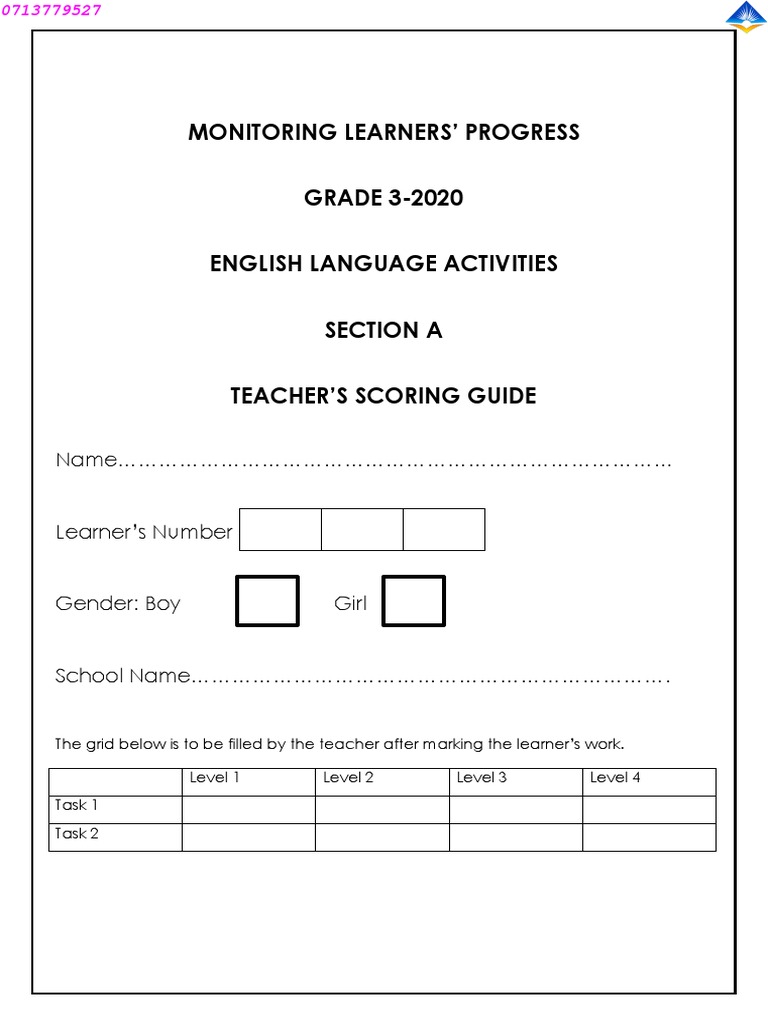 English Grade 3 Pdf Rubric Academic Vocabulary