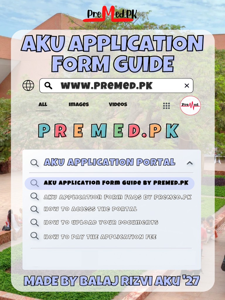 AKU Application Guide by PreMed | PDF | University And College ...