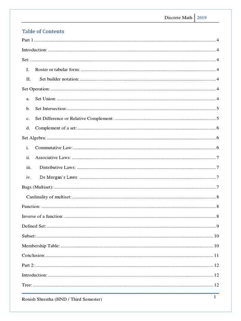 Discrete Math | Download Free PDF | Vertex (Graph Theory) | Boolean Algebra