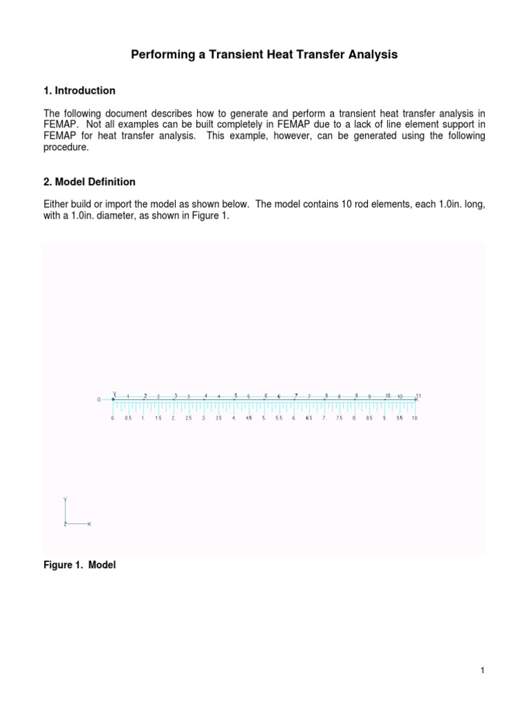 Performing A Transient Heat Transfer Analysis: Figure 1. Model ...
