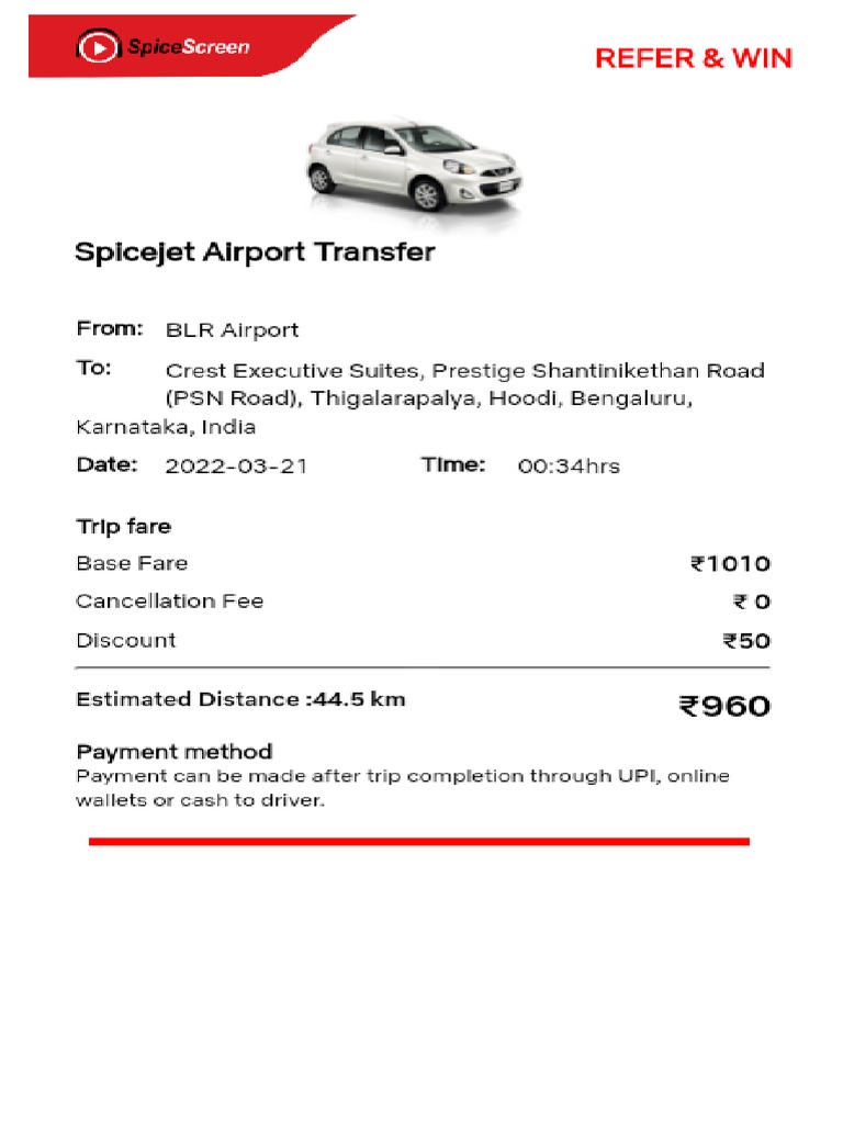 Cab Confirmation Info | PDF