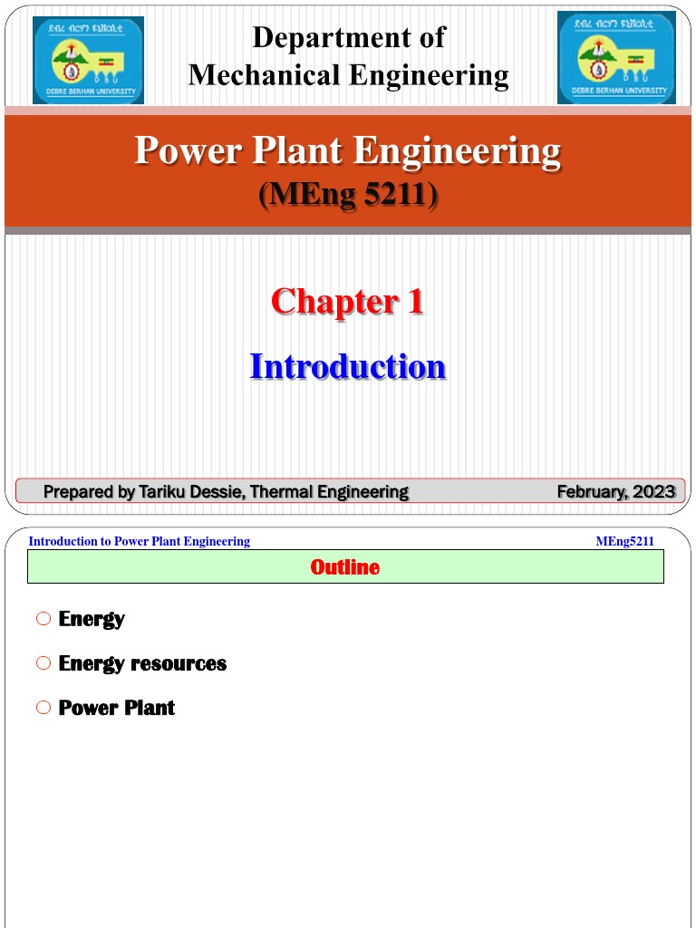 Chapter-1 Introduction To Power Plant Engineering | PDF | Power Station | Engines