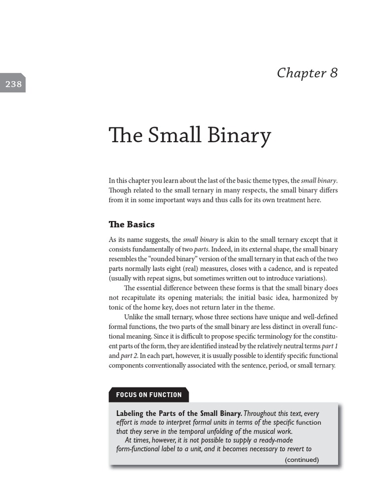 Small Binary - William E. Caplin. Analyzing Classical Form. An Approach For The Classroom. 2013 ...