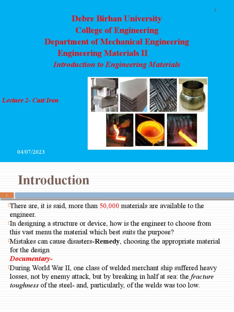 Lecture 2 Cast Iron | PDF | Blast Furnace | Steel