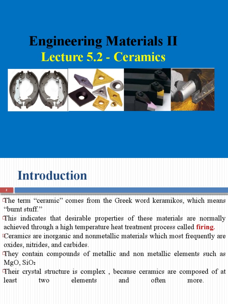 Lecture 5.2 Inorganic Materials | PDF | Ceramics | Glasses