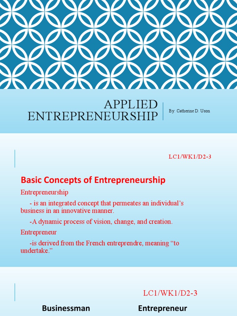 Basics of Entrepreneurship | PDF | Entrepreneurship | Business