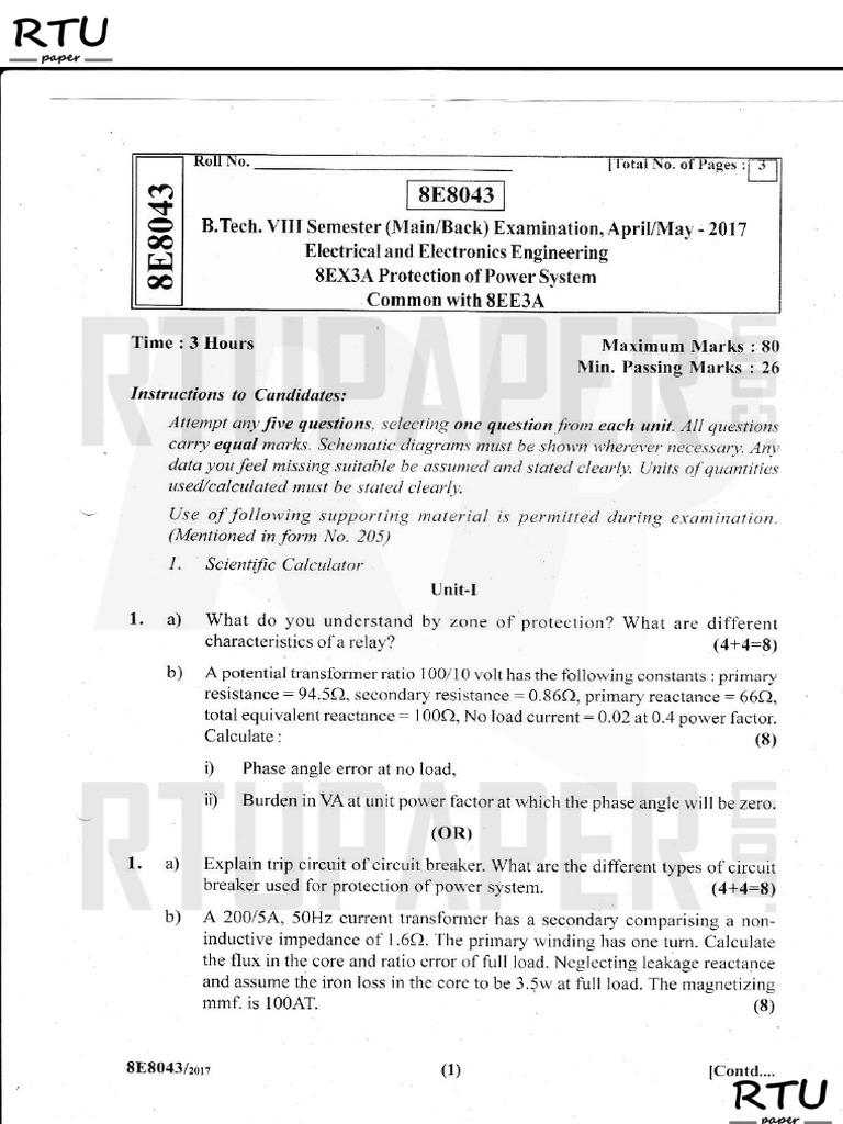 Rtu 17 | PDF | Transformer | Electrical Impedance