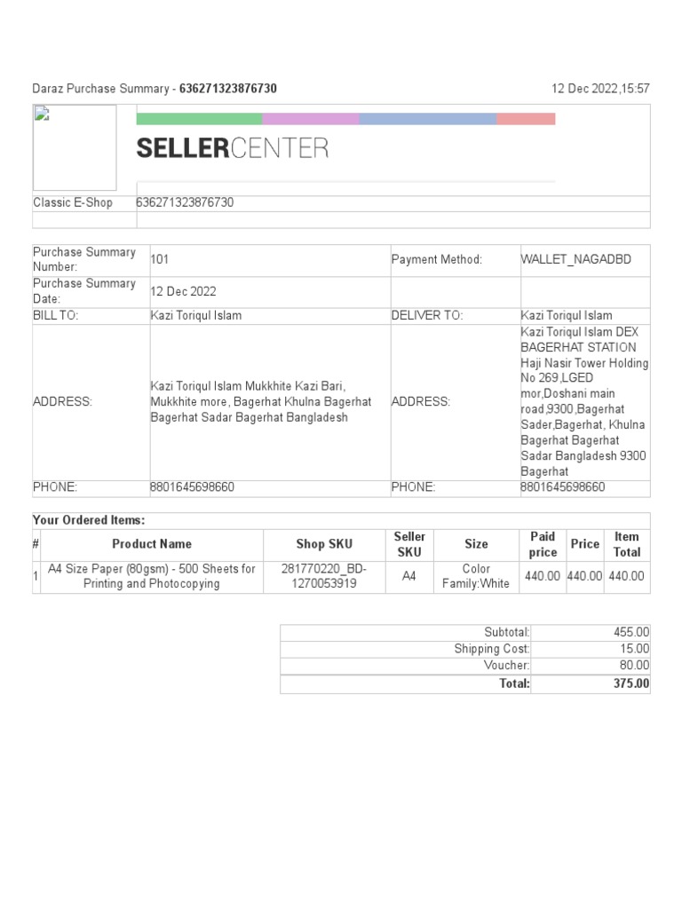 Daraz Seller Center | Download Free PDF | Banking Technology | Payments