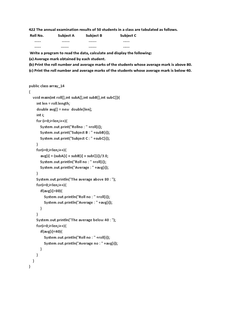 Array Programs | PDF | Maxima And Minima | String (Computer Science)