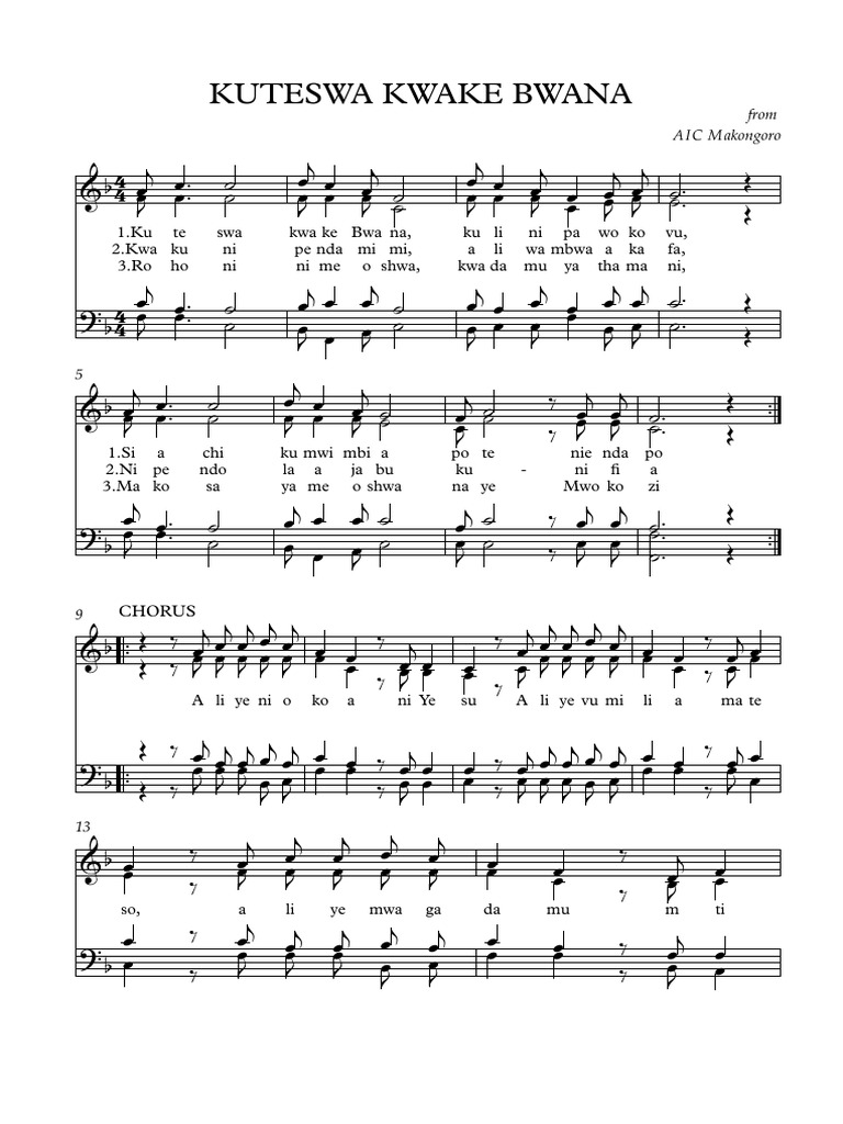 Kuteswa Kwake Bwana | PDF