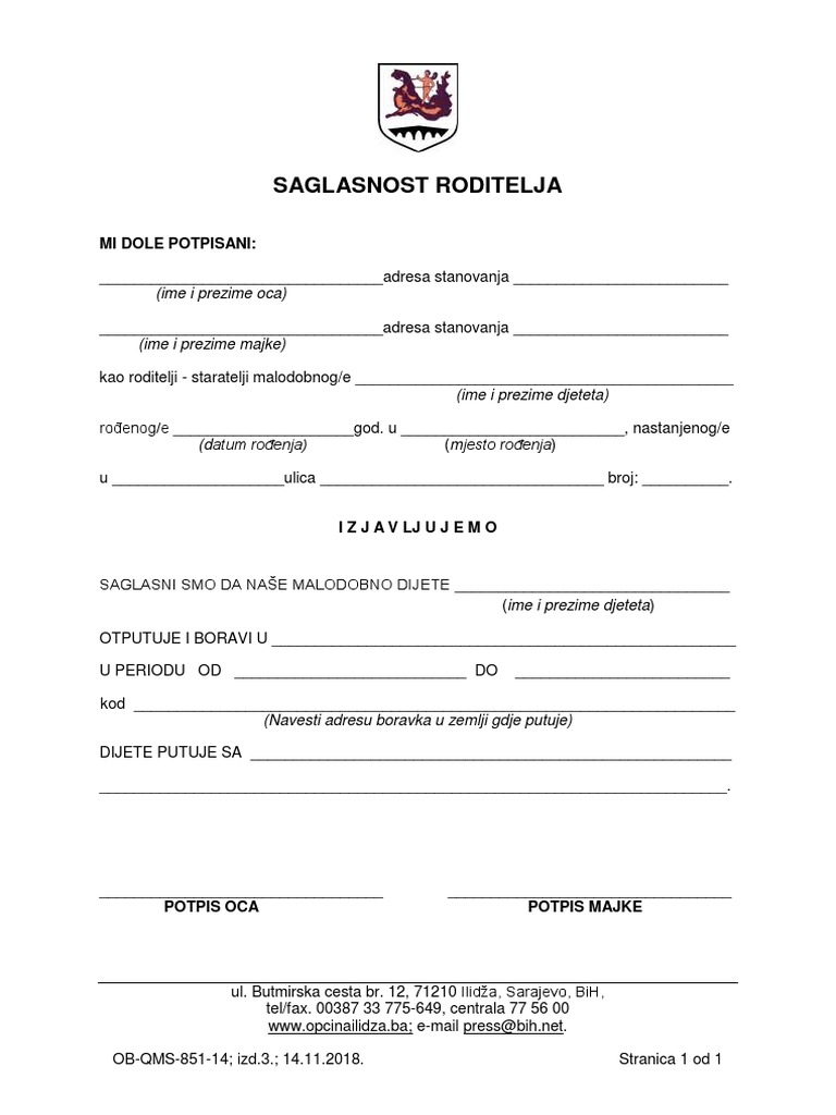 14- SAGLASNOST RODITELJA | PDF
