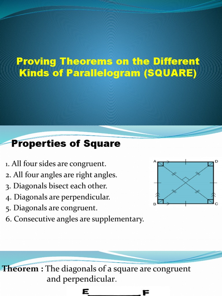 Square Theorems & Problem Solving | PDF