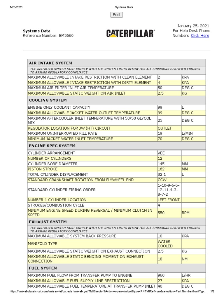 C32B - 2000 BHP - SD | PDF | Engines | Pump
