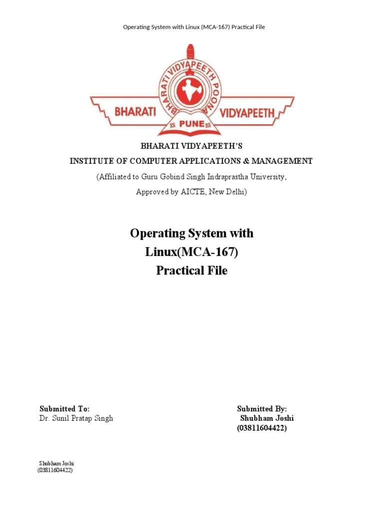 Os - Practical File | PDF | Computing | Software