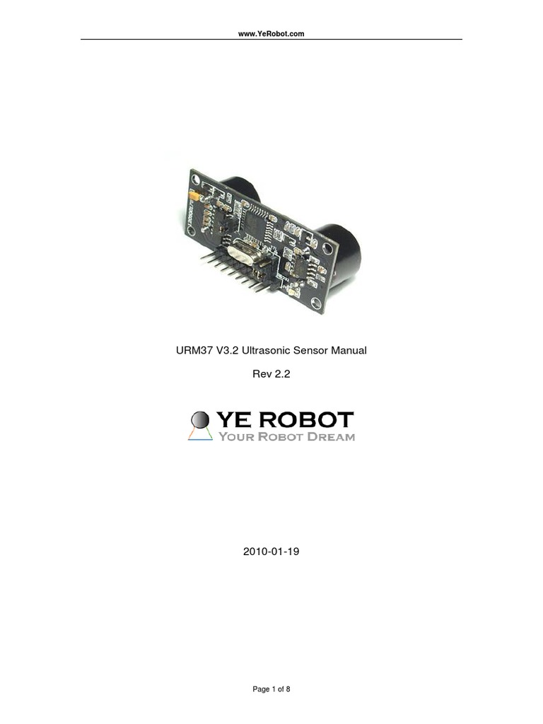 YeRobot URM37 V3.2 Ultrasonic Sensor Manual | PDF | Information And Communications Technology ...