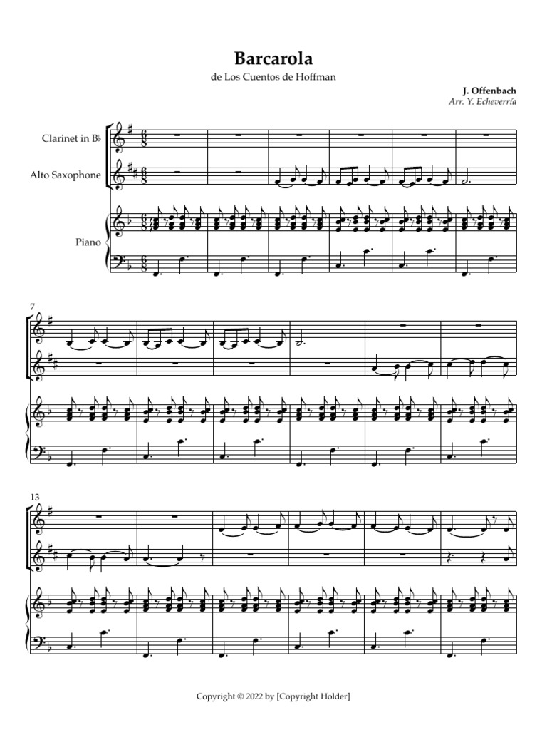 Barcarola - Full Score | PDF