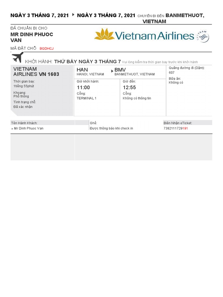 Thứ Bảy Ngày 3 Tháng 7: Vietnam Mr Dinh Phuoc VAN | PDF