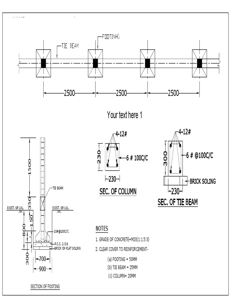 Boundary Wall Drawing | PDF