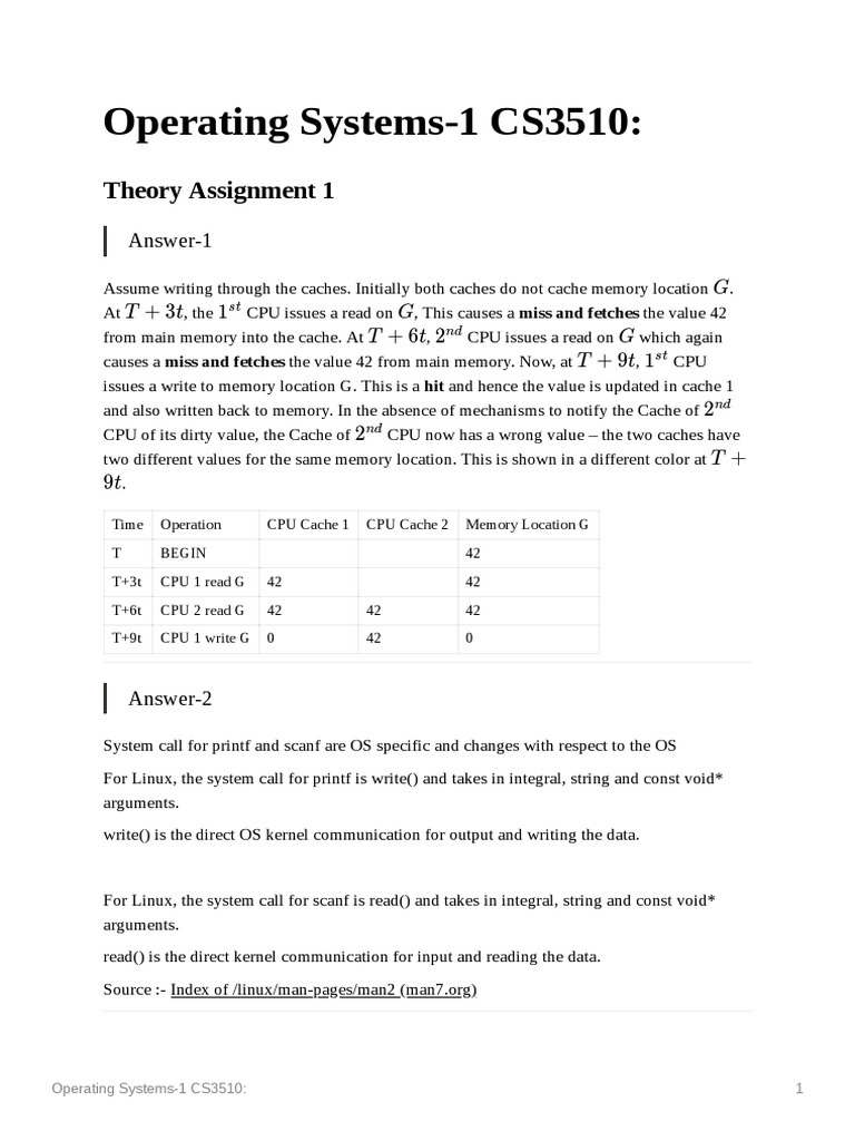 Operating Systems-1 | PDF | Process (Computing) | Operating System