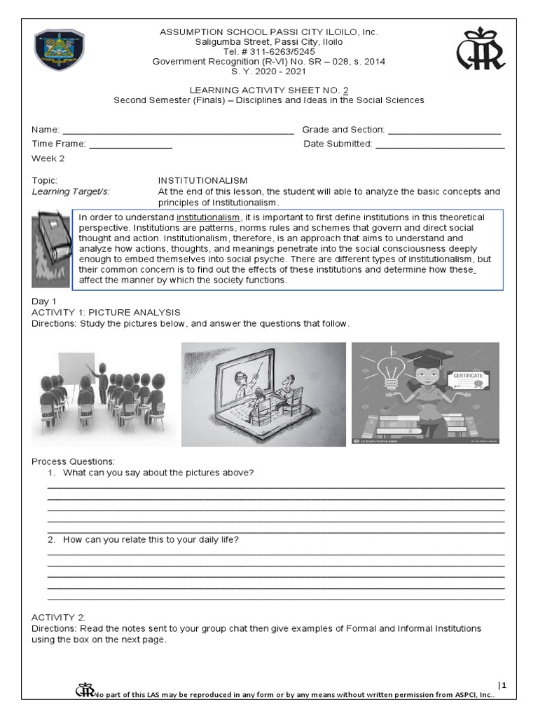 DISS LAS 2 Fnals (2nd Sem) | PDF | Institution | Thought