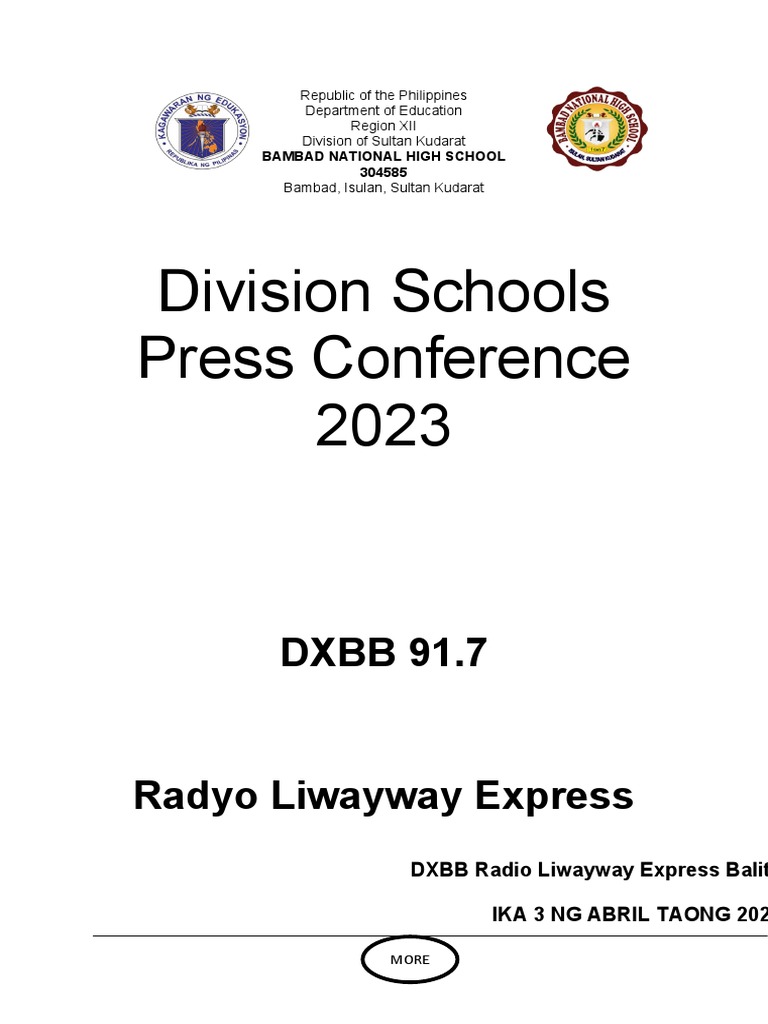 Campus Journalism Radio Broad Anchors Script Filipino Info 1 | PDF