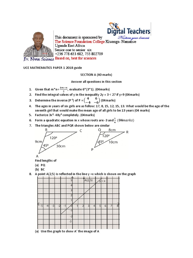 Mathematics Pdf Cartesian Coordinate System Triangle