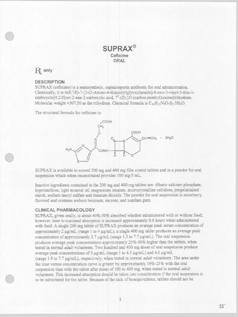 50621slr023,50622slr017 Suprax LBL | PDF