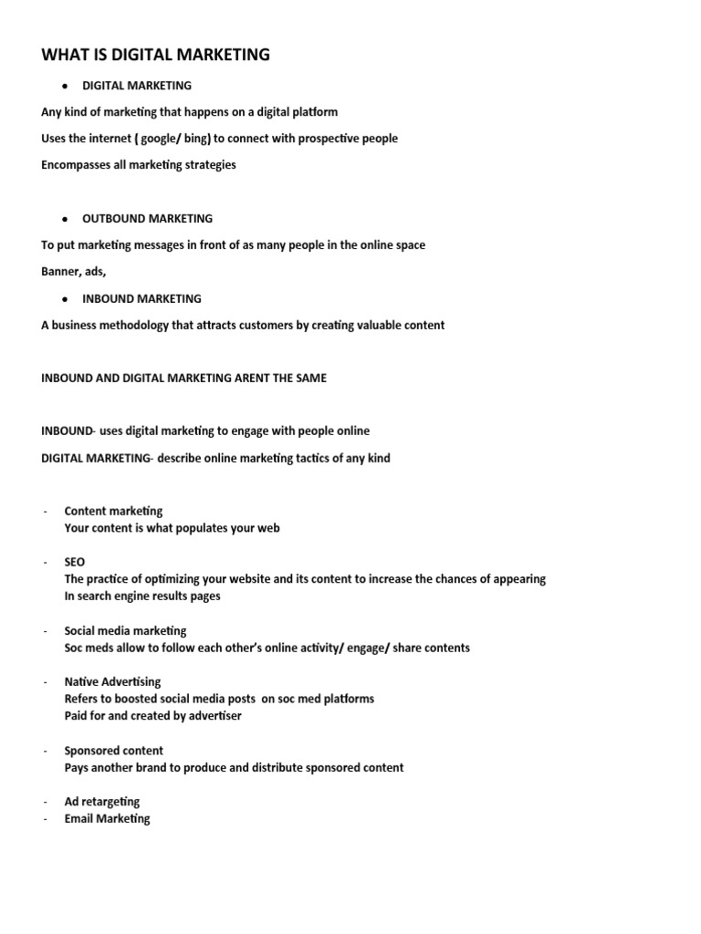 What Is Digital Marketing | Download Free PDF | Digital Marketing ...