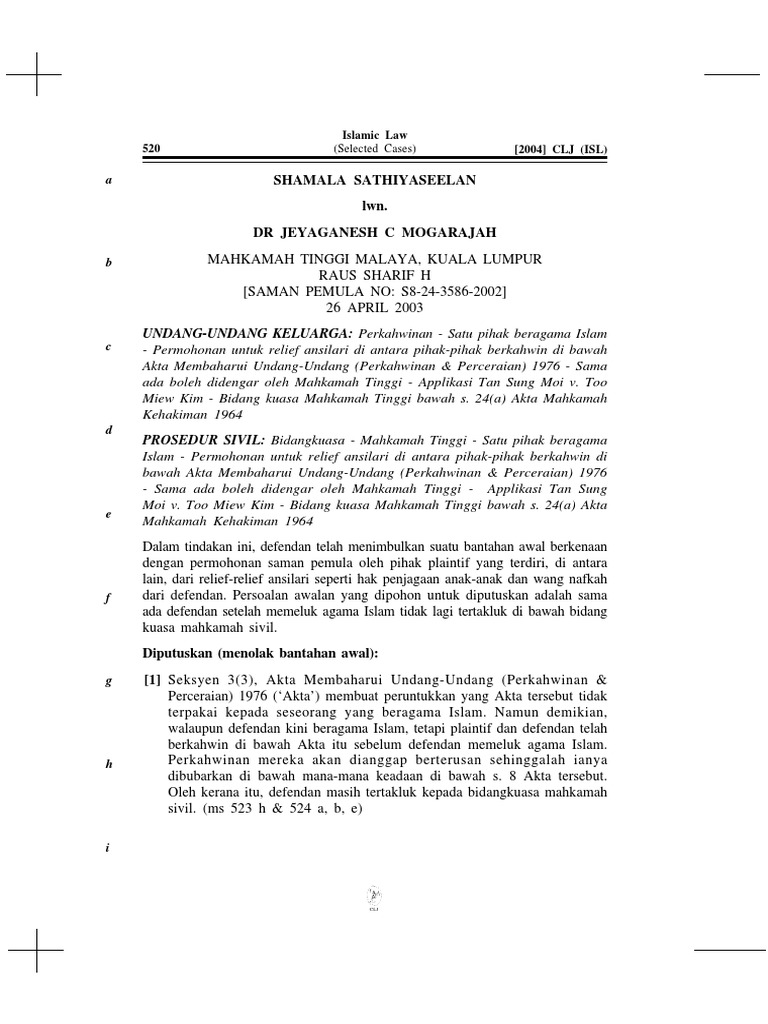 INDIRA GANDHI MUTHO v. PENGARAH JABATAN AGAMA ISLAM PERAK & ORS AND OTHER APPEALS | PDF