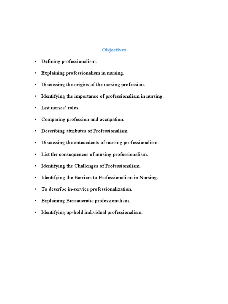professionalism work sheet (1) | PDF | Nursing | Health Care