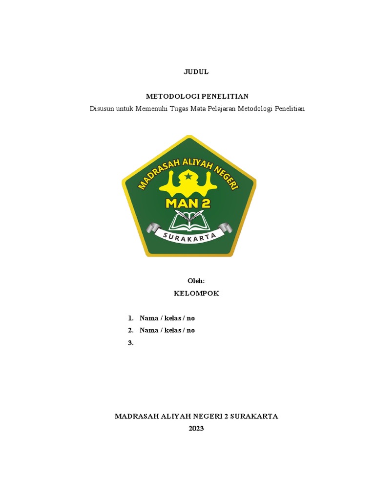 Panduan Dan Template Proposal Metopen | PDF | Sains & Matematika