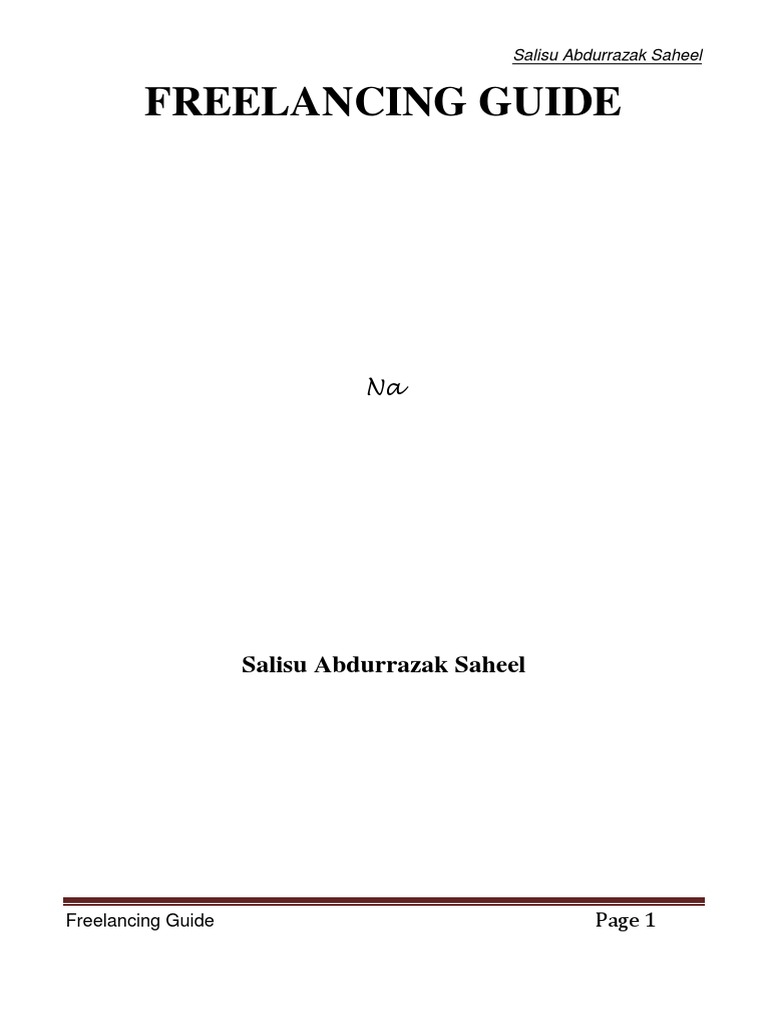 Freelancing Guide: Salisu Abdurrazak Saheel | PDF