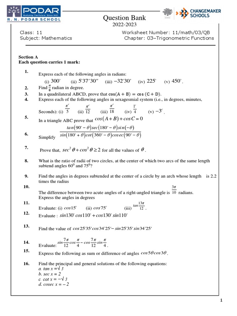Untitled 203 | Download Free PDF | Trigonometric Functions | Elementary ...