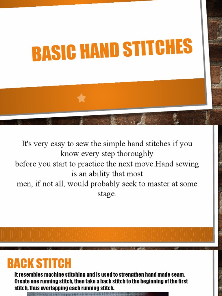 Basic Hand Stitches | PDF