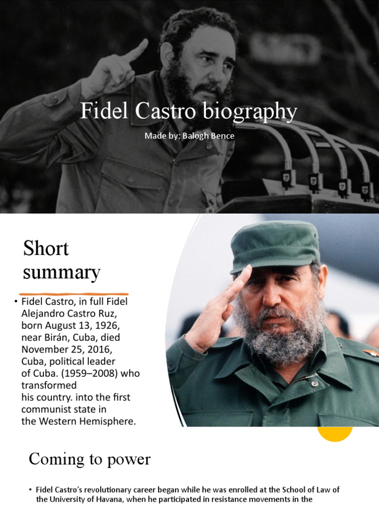 Fidel Castro Biography | PDF | Fidel Castro | Cuba