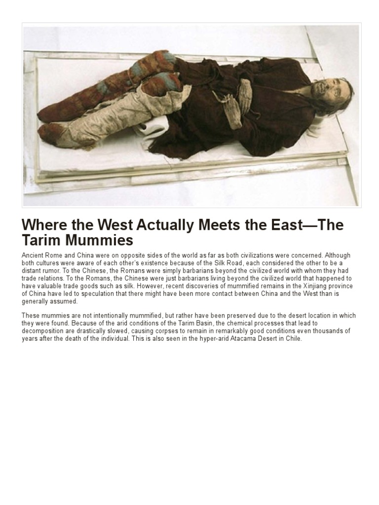 Where The West Actually Meets The East-The Tarim Mummies | PDF | Mummy