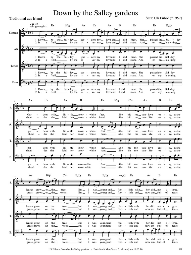 Down by The Salley Gardens | PDF