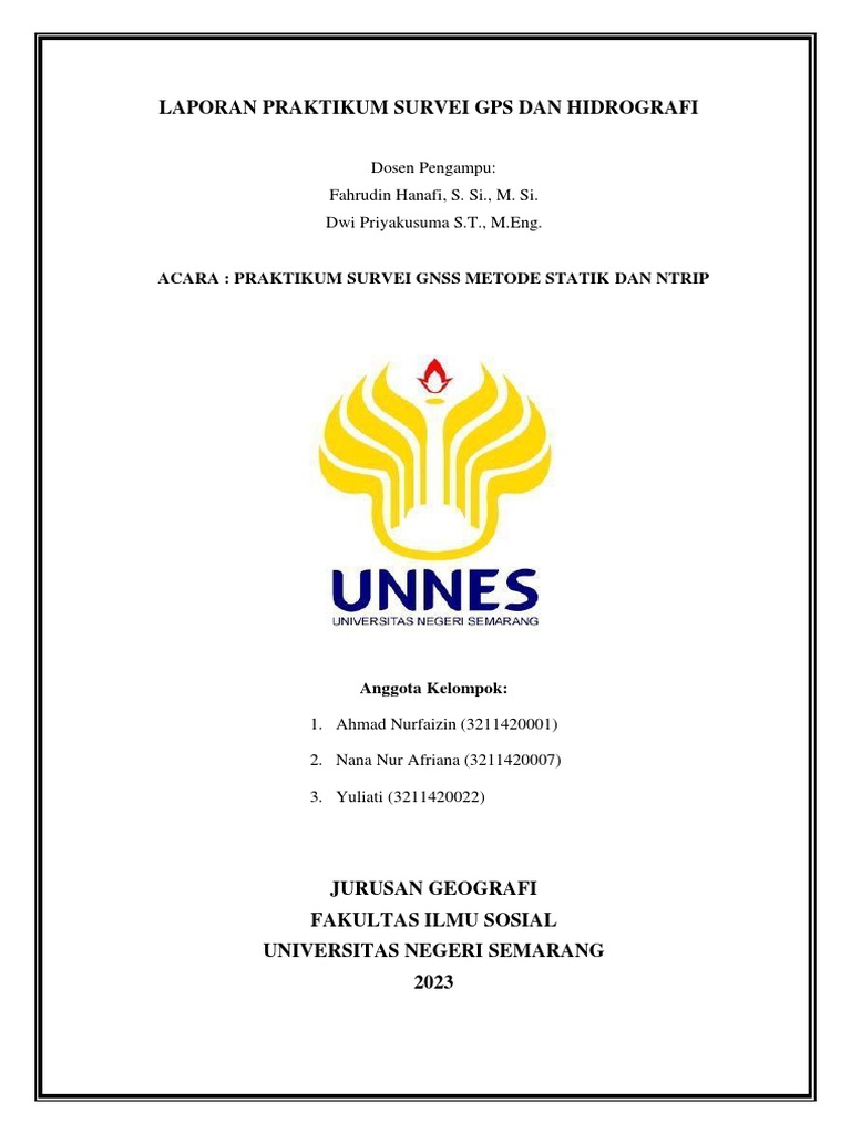 Kelompok 1 - Laporan Praktikum Survei GNSS (Statik & Ntrip) | PDF