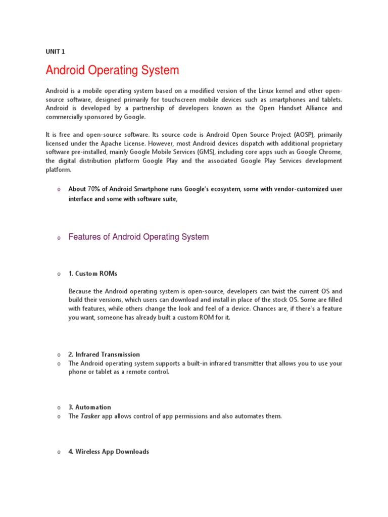 Android Unit-01 | PDF | Android (Operating System) | Eclipse (Software)