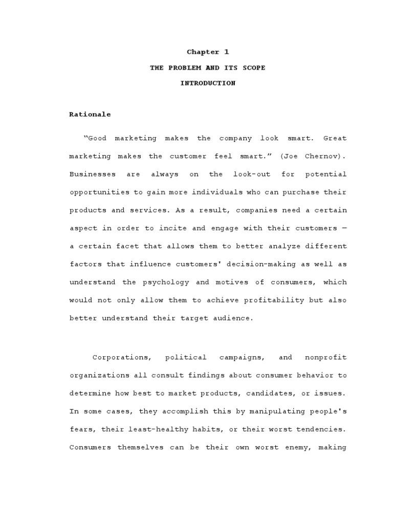 Chapter 1 FINAL | PDF | Consumer Behaviour | Behavior