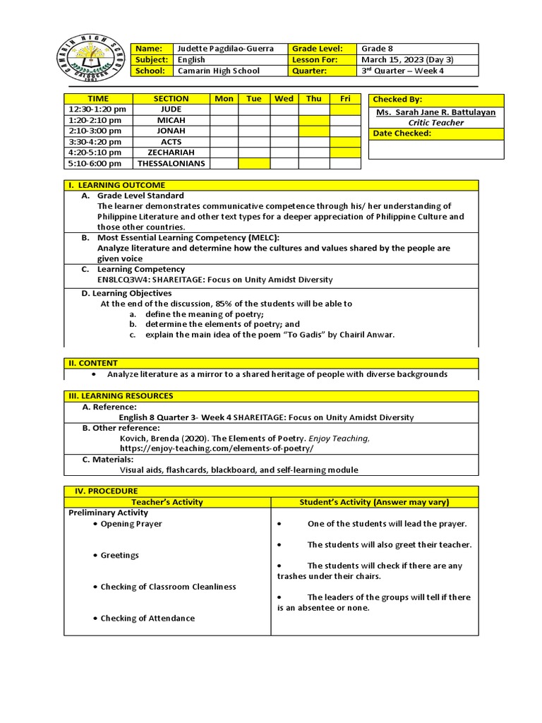 DLP Day 3 | PDF | Poetry | Metre (Poetry)
