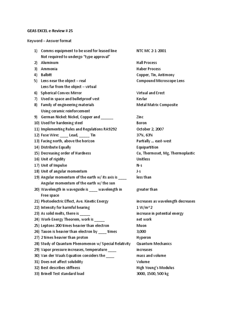 E-Review GEAS Module 25 | PDF | Thermal Expansion | Temperature