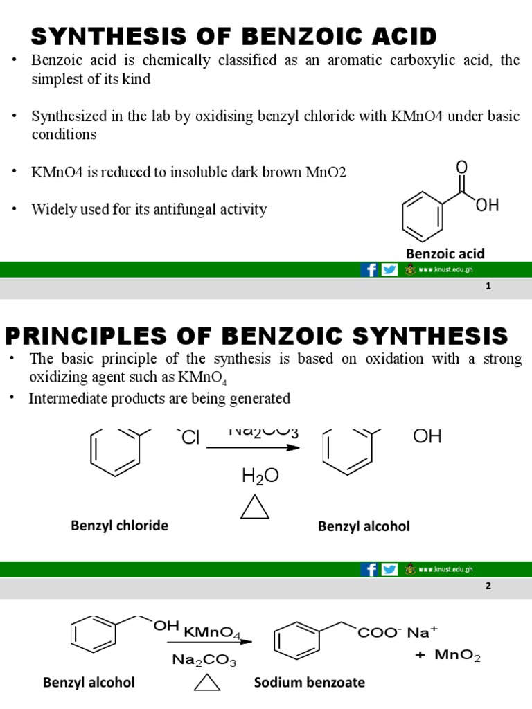 Synthesis of Benzoic Acid | PDF | Chemical Elements | Chemistry