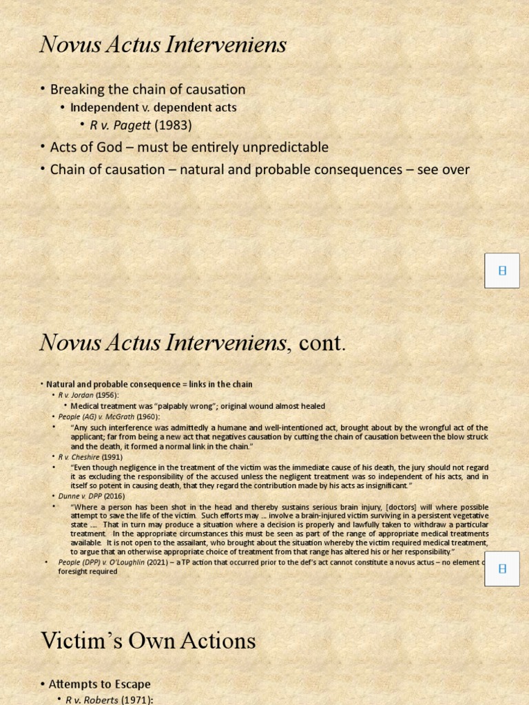 Causation - Novus Actus | PDF | Causation (Law) | Justice