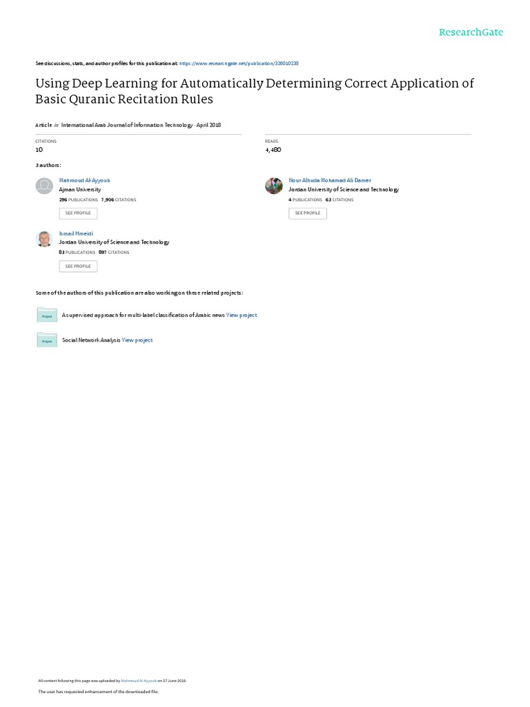 Using Deep Learning For Automatically Determining Correct Application of Basic Quranic ...
