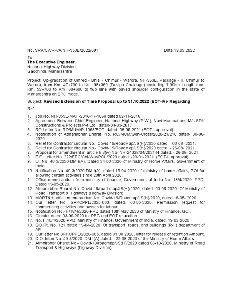 EOT-IV 31.10.2022letter | PDF | Global Health | Epidemics