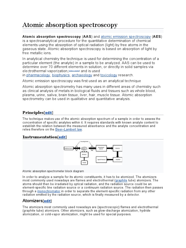 Atomic Absorption Spectroscopy Guide | PDF | Atomic Absorption ...