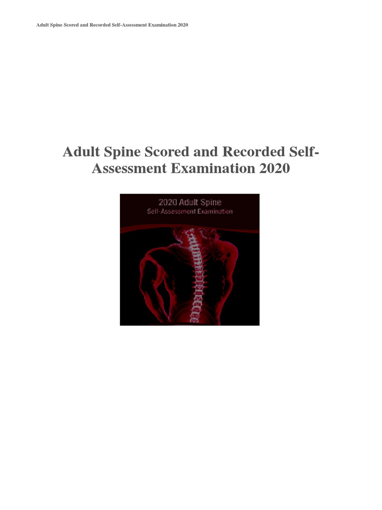 Aaos Spine 2020. | PDF | Back Pain | Shock (Circulatory)