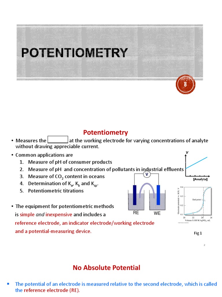 8 Potentiometry AY223S2 | Download Free PDF | Ph | Titration